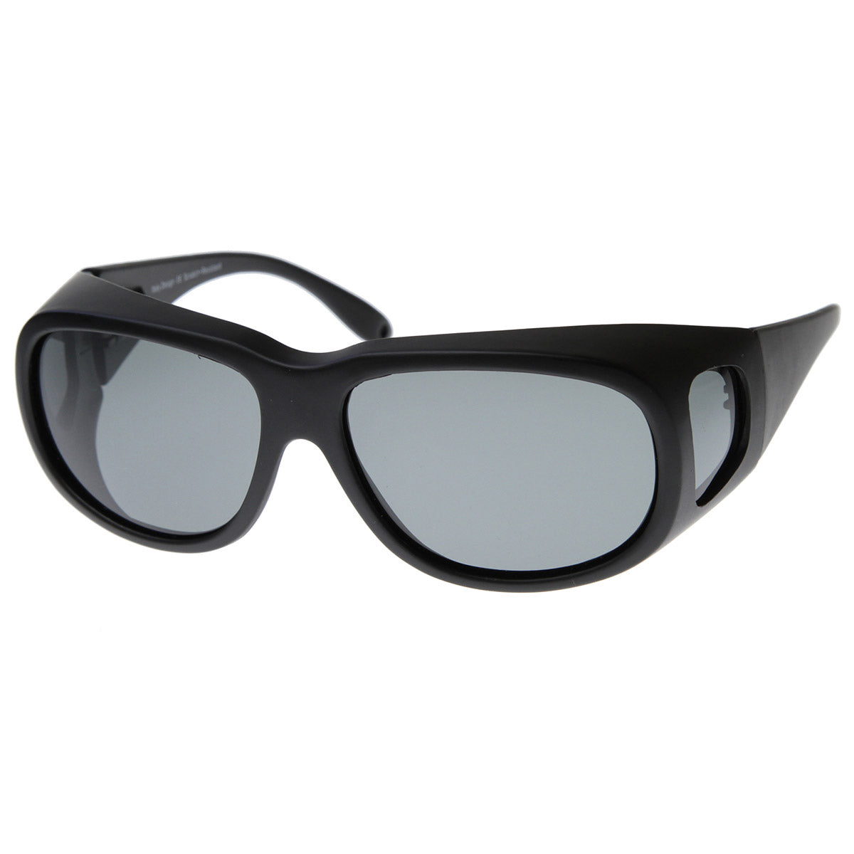 New Polarized Anti Glare Lens Large Cover Wrap Sunglasses With Side Le