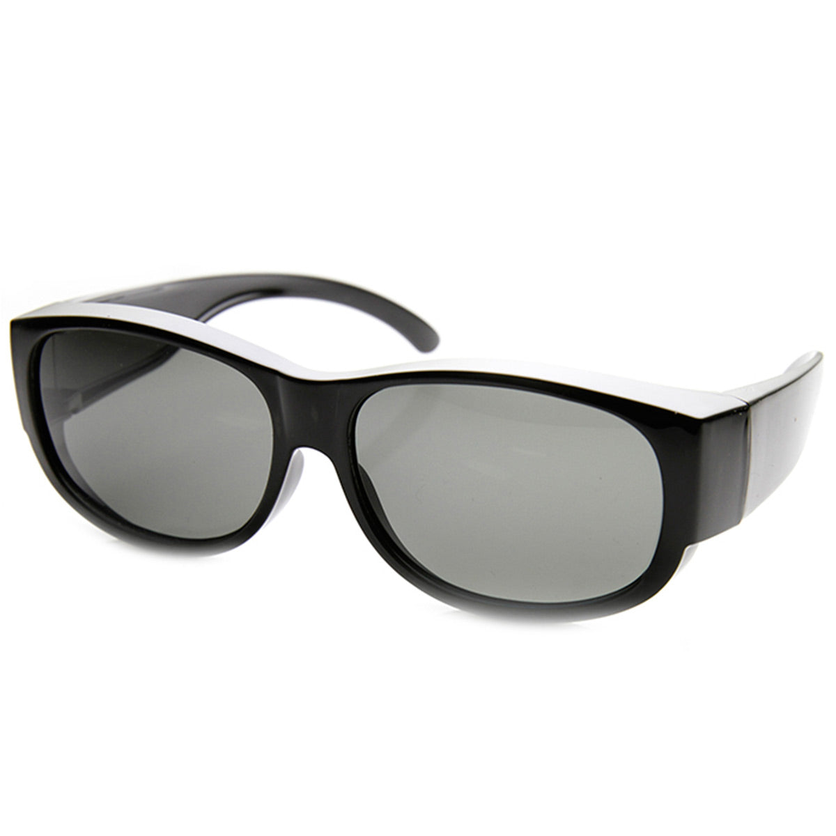 Large Polarized Wraparound Full Protection Square Fit Over Sunglasses