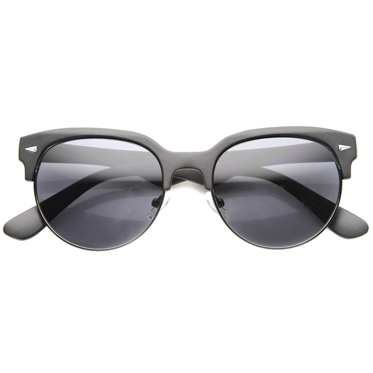 Mens Semi Rimless Sunglasses With Uv400 Protected Gradient Lens