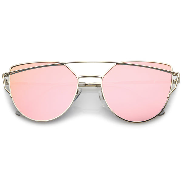 Round Large Lennon Style Flash Mirror Festival Sunglasses - sunglass.la